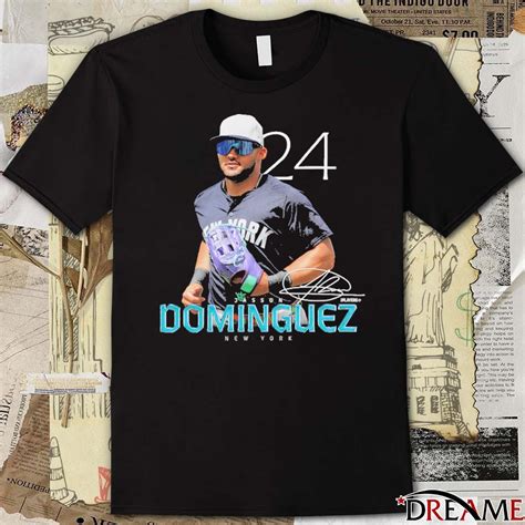 Official Jasson Dominguez 24 New York Yankees Mlb Signature Portrait