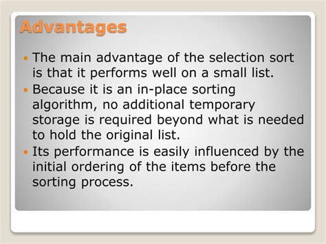 Presentation On The Topic Selection Sort Pptx