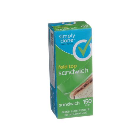 Simply Done Fold Top Sandwich Bags Super 1 Foods