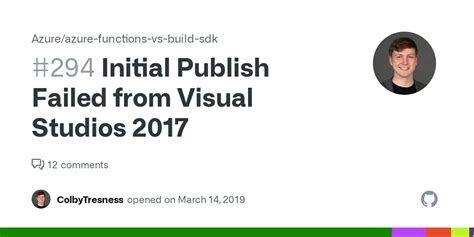 Initial Publish Failed From Visual Studios Issue Azure Azure Functions Vs Build