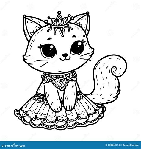 Coloring Page Kitty Princess