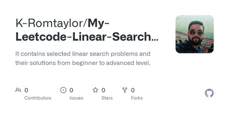 Github K Romtaylormy Leetcode Linear Search Solutions It Contains