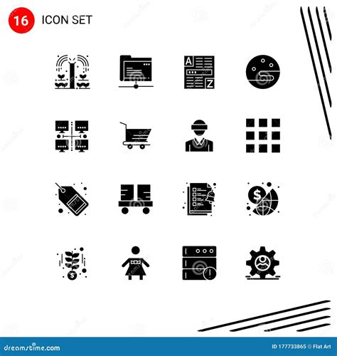 16 Universal Solid Glyphs Set For Web And Mobile Applications Local Area Browser Weather