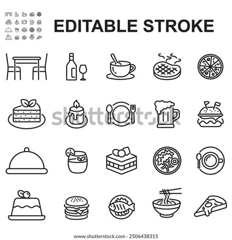 Set Thin Line Style Icons Related Stock Vector Royalty Free 2506438315 Shutterstock