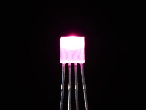 Diffused Rectangular 5mm RGB LED 10 Pc