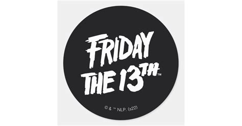Friday The 13th Stacked Painted Logo Classic Round Sticker Zazzle