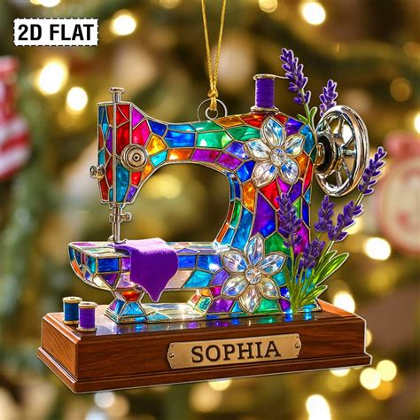 2d Flat Personalized Sewing Machine Acrylic Ornament Sewing T