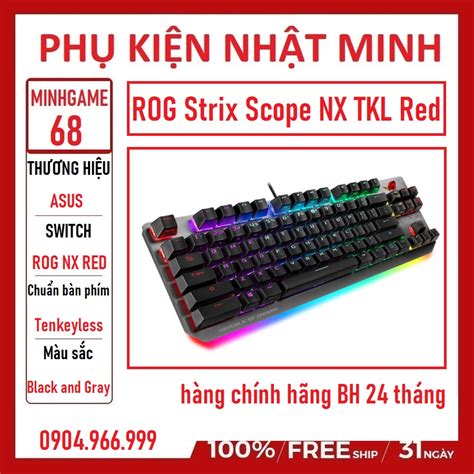 Mua SiÊu RẺ Bàn Phím Cơ Asus Rog Strix Scope Nx Tkl Rog Nx Red