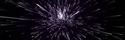 Light Rays In Cosmos Space Explosion Effect Futuristic Data Flow Sci