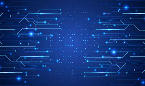 Premium Vector Abstract Glowing Blue Wire Lines Future Technology