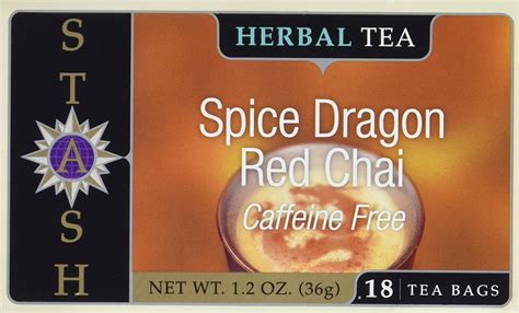 Stash Tea Spice Dragon Red Chai Tea Té Sin Cafeína Mx