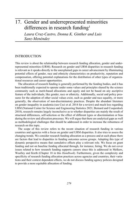 Pdf Gender And Underrepresented Minorities Differences In Research