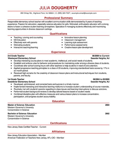 Resume Key Qualifications Examples