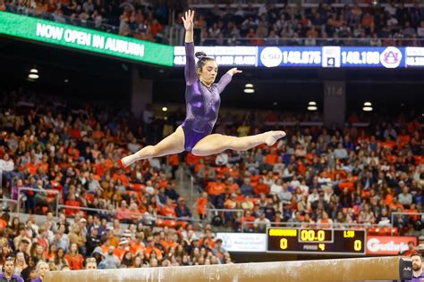 Elena Arenas Gives Off Barbie Vibes As Lsu Gymnast Teases Fans In Plunging Outfit And Is