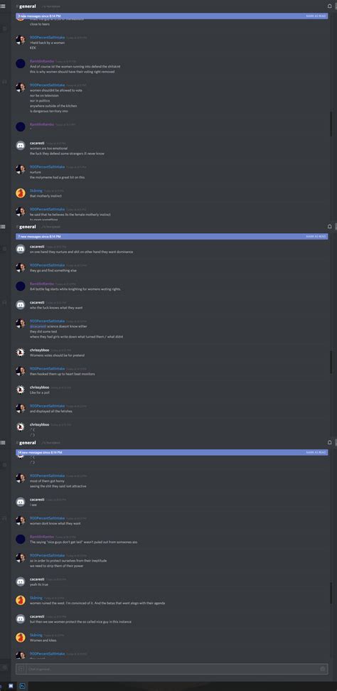 Chat Leak Of Reuropean Discord Chat Reveals Unbridled Misogyny From