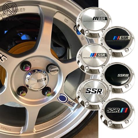 1pc 66mm 62mm Ssr Car Wheel Hub Caps Cover Center Cap Rim Chrome Logo