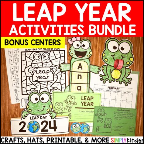 Leap Year 2024 Activities Bundle Literacy Math Crafts Leap Day
