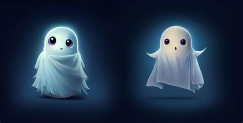 Premium Ai Image Cute Tiny Ghosts Generated Ai Contemporary Art