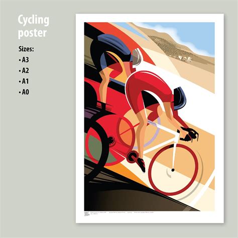 Cycling Poster A3 A2 A1 A0 Cycling Bike Bicycle Cycle Cyclist