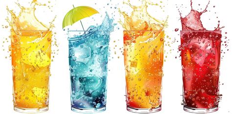 Refreshing Soft Drinks Clipart Highquality Illustrations Of Various