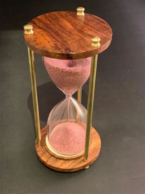 Wooden Hourglass Sand Timer Vintage Hourglass Maritime Nautical Decor 6