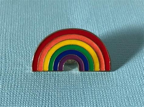 Vintage Rainbow Lapel Pin Rainbow Brooch Pride Pin Sso Etsy Vintage