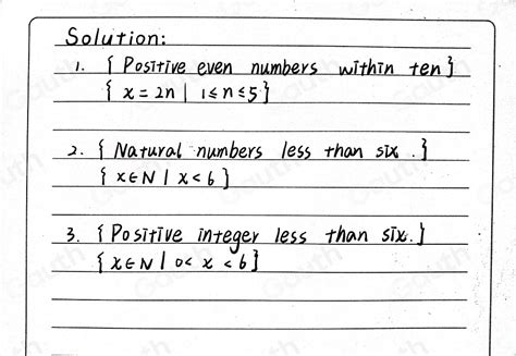 Solved B Describe The Following Set Using Verbal Description Method And Set Builder Notation