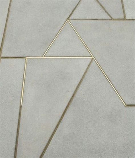 Cement Floor With Brass Or Gold Inlay For Entry Way Flooring Floor