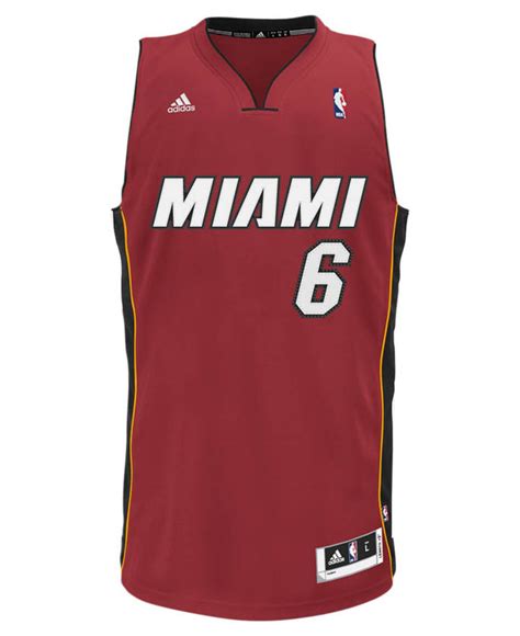 Adidas Mens Miami Heat Lebron James Jersey In Red For Men Lyst