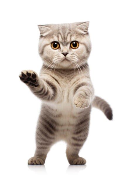 Premium Ai Image Cat With Wonky Facial Expression Isolated White Background