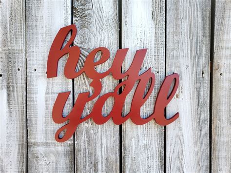 Southern Summer Hey Yall Wooden Sign Farmhouse Hello Etsy