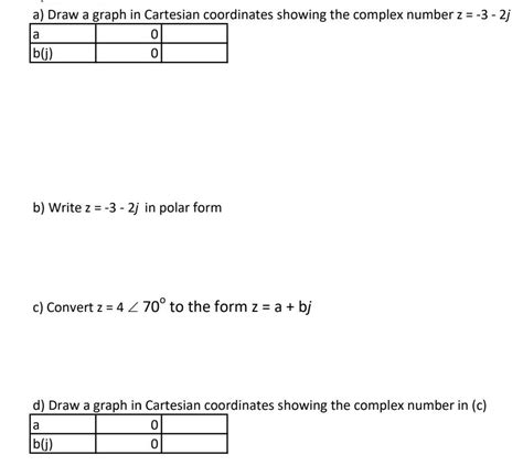 Solved A Draw A Graph In Cartesian Coordinates Showing The Chegg