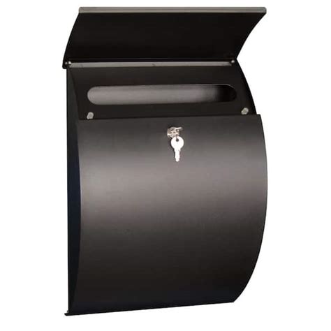 Modern Wall Mount Mailbox Black New Black Modern Ely Mailbox