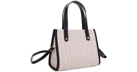 Mali Lili Annabelle Mini Straw Satchel In Pink Lyst