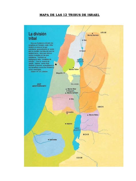 5 Mapa De Las 12 Tribus De Israel Pdf