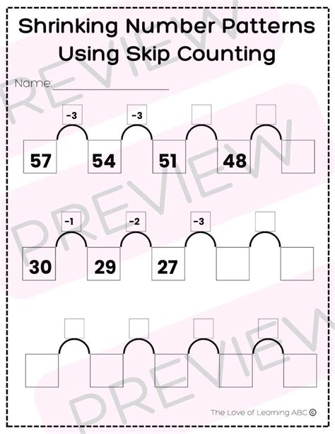 Free Patterns On Number Line Worksheet Download Free Patterns On