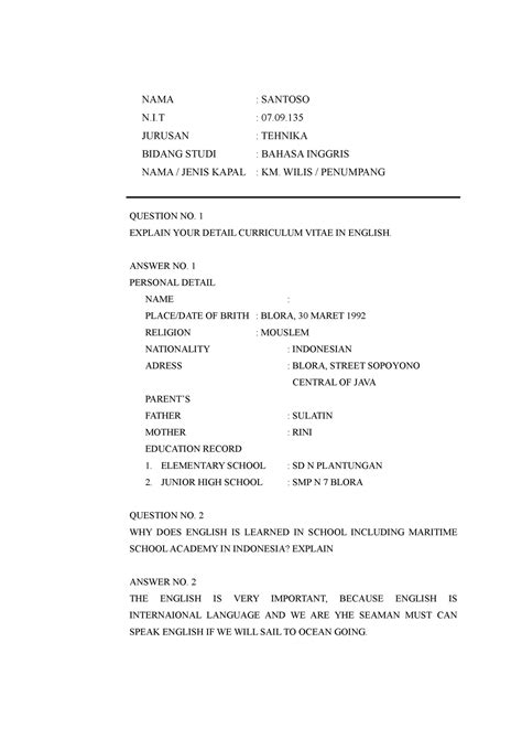 Bahasa Inggris Collision Regulation 1972 N I 07 Jurusan