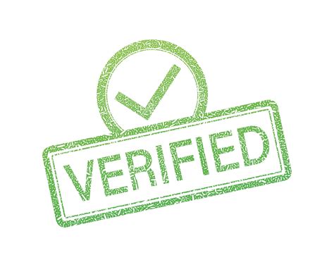 Premium Vector Icon With Green Verify Stamp On White Backdrop