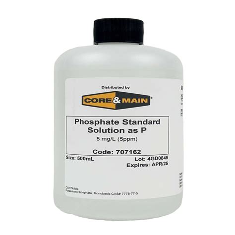 Core And Main Phosphate Standard 5ppm 500 Ml