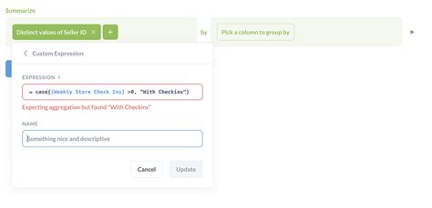 Case Function Error Expecting Aggregation But Found Get Help