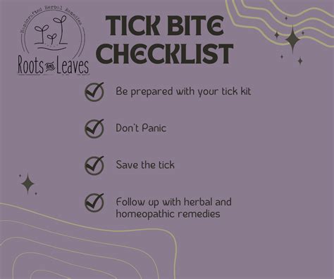 6 Tips To Prevent Ticks Tick Bite Checklist Roots And Leaves Llc