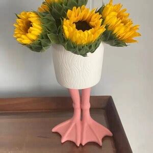 Goose Feet Vase Porcelain Goose Claw Pot Ceramic Plant Vase Minimalism