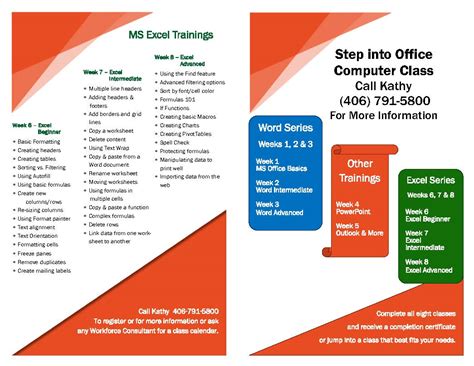 Great Falls Step Into Office Computer Class