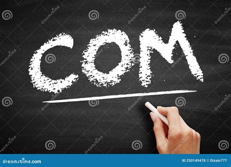 Com Component Object Model Acronym Technology Concept On Blackboard
