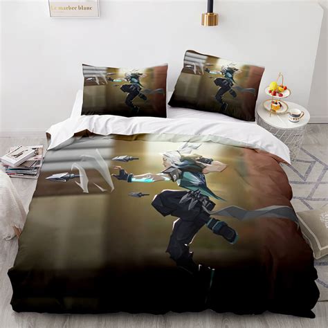 Valorant Bedding Set Cosplay Quilt Cover Without Filler Ebuycos