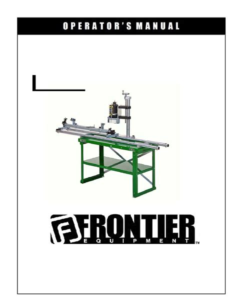 Frontier Bedknife Grinder Bg1000 Operators Assembly Service Manual En Fr