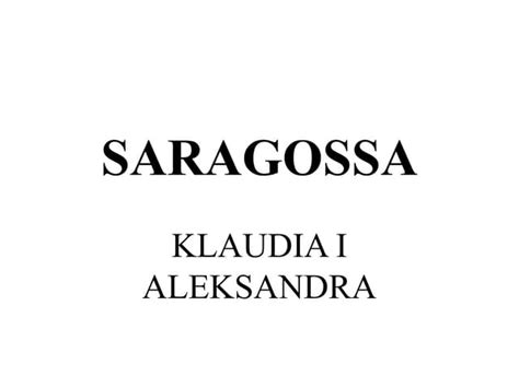 Saragossa Pdf