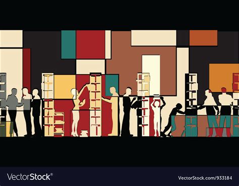 Library Mosaic Royalty Free Vector Image Vectorstock