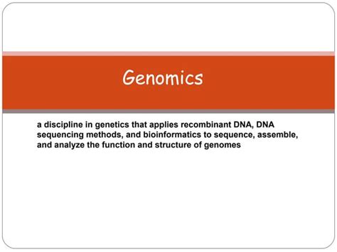 Genomics Ppt