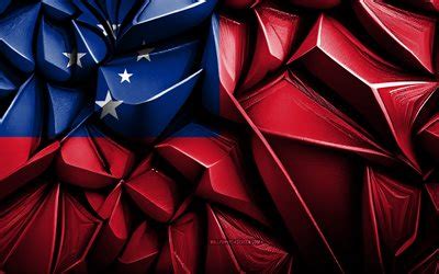 Download Flag Of Samoa 4k 3d Creative Texture Samoa 3d Flag Oceania